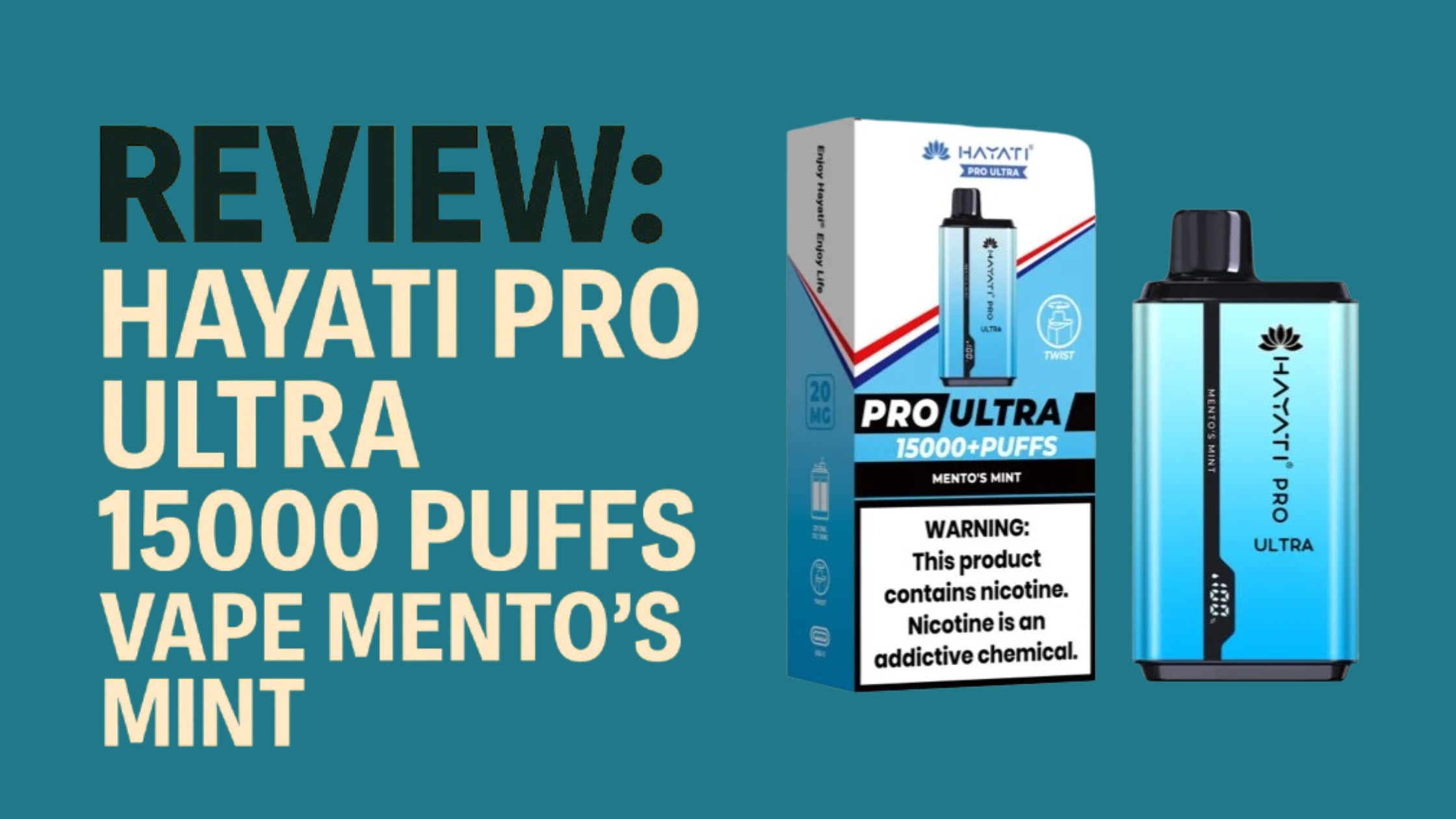Hayati Pro Ultra 15000 Mentos Mint Vape | Manchester – Vapourse